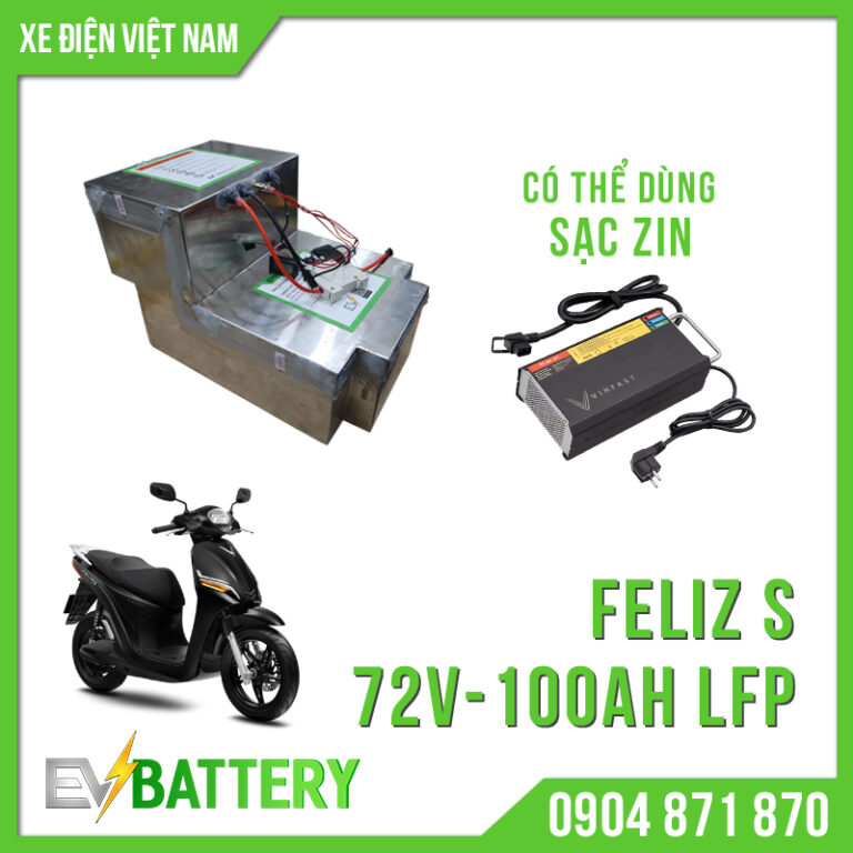 PIN Xe Máy Điện Feliz S - 72V 100AH LFP - EVBattery