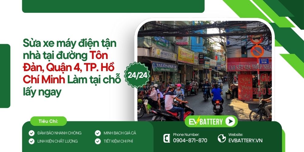 Sửa xe máy điện tận nhà tại đường Tôn Đản, Quận 4, TP. Hồ Chí Minh Làm ...