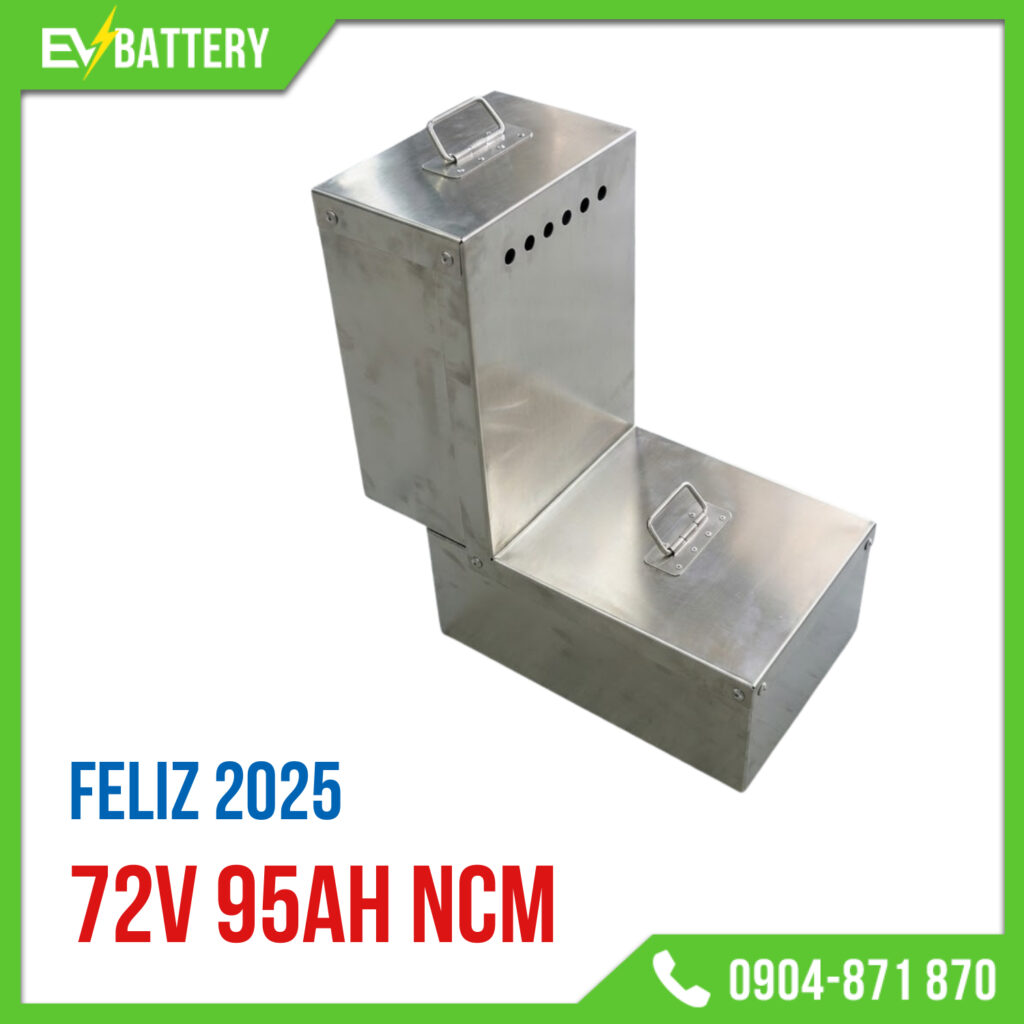 Đóng PIN Xe Máy Điện VinFast Feliz 2025 72V 95AH NCM - EVBattery