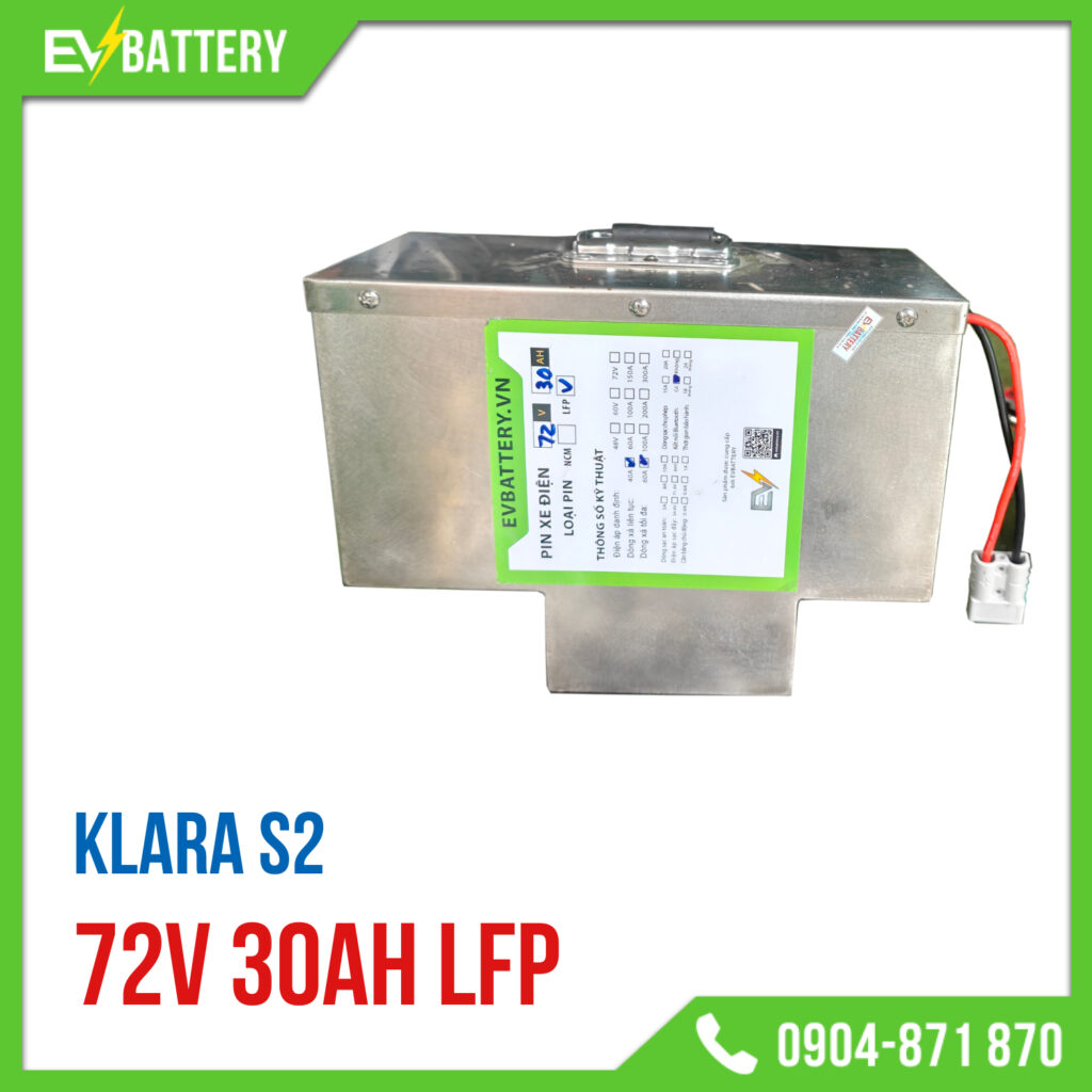 Đóng PIN Xe Máy Điện VinFast Klara S2 (Song Song) 72V 30AH LFP - EVBattery